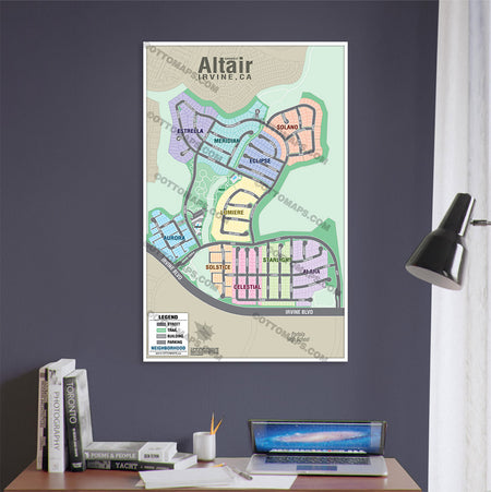 Altair Map, Irvine, CA - POSTER PRINTS – Otto Maps