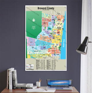 Broward County Map - POSTER PRINTS – Otto Maps