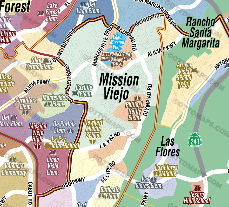 Capistrano Unified and Saddleback Unified School District Map – Otto Maps