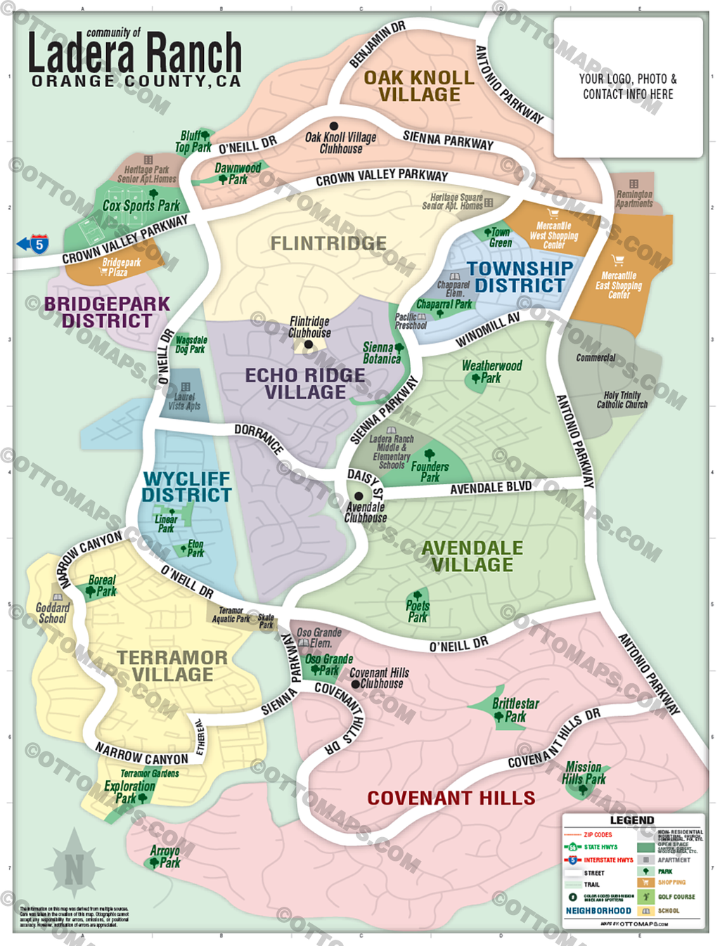 Ladera Ranch Map Tourist Map, Orange County, CA - FILES - PDF and AI ...