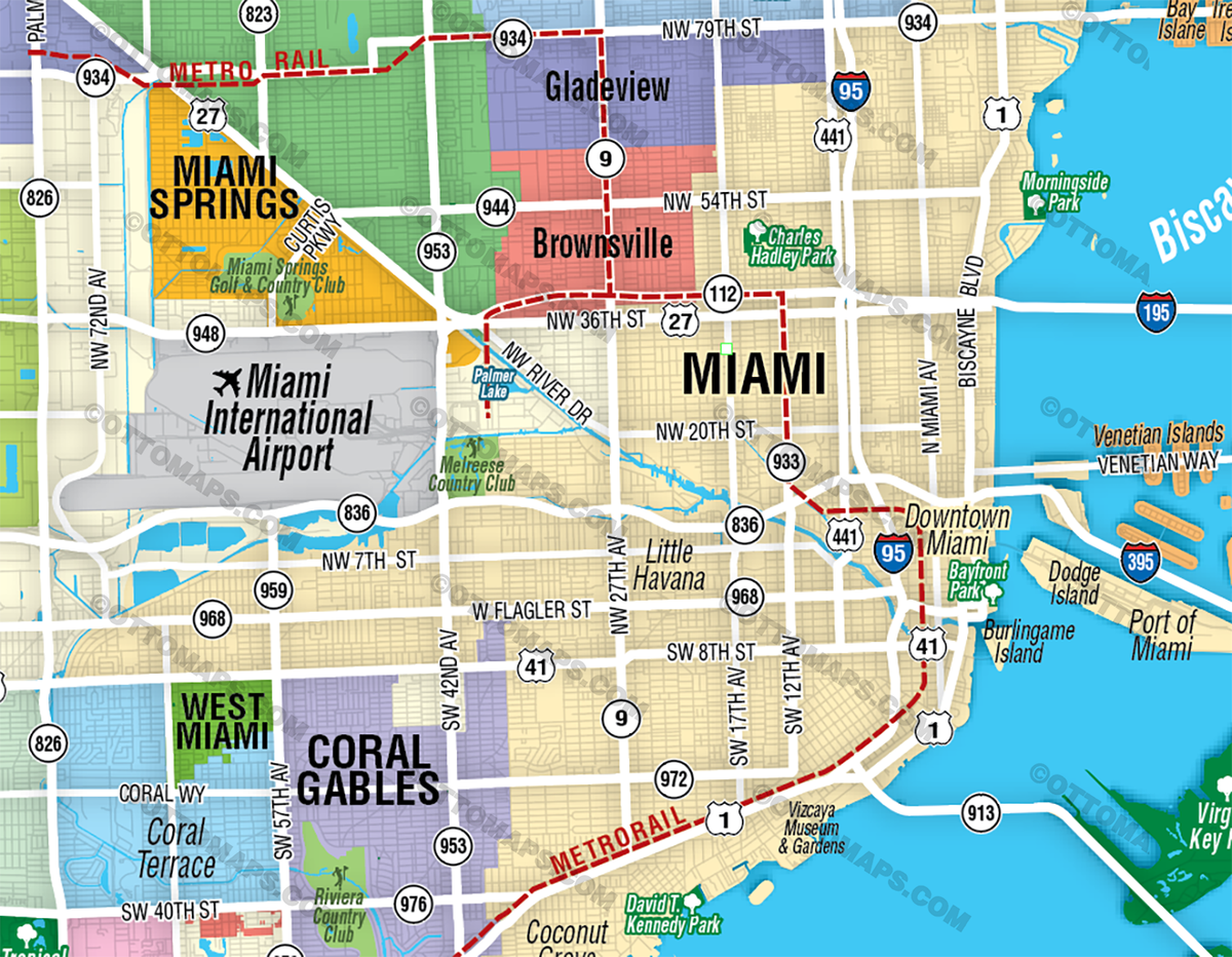 Miami Dade County Map - FILES - PDF and AI – Otto Maps