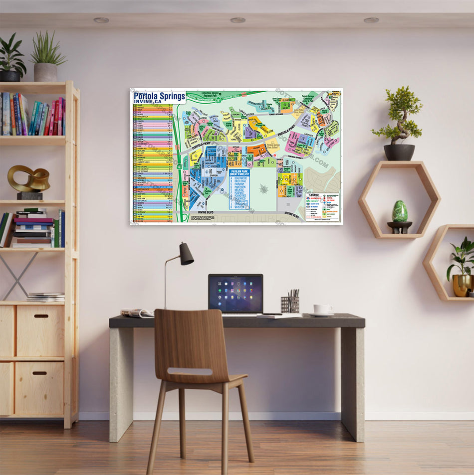 Portola Springs Map, Irvine, CA - POSTER PRINTS – Otto Maps