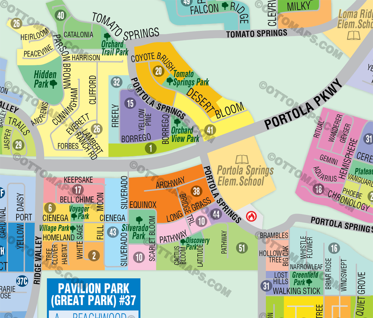 Portola Springs Map, Irvine, CA - FILES - PDF and AI, editable, vector ...