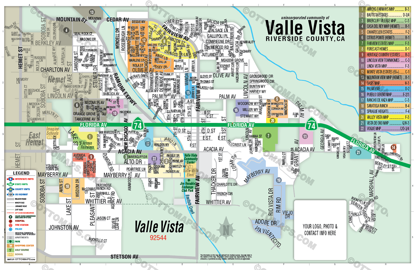 Valle Vista Map, Riverside County, CA - FILES - PDF and Adobe Illustra ...