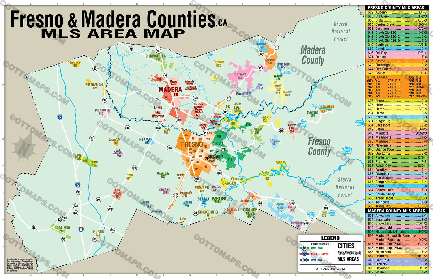 Fresno and Madera Counties MLS Area Map - California - FILES - PDF and ...