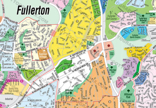 Fullerton Map, Orange County, CA - FILES - PDF and AI, editable, vecto ...