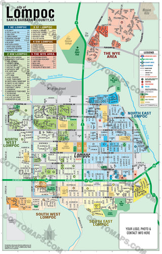 Lompoc Map - FILES - PDF and AI, editable, vector, royalty free – Otto Maps