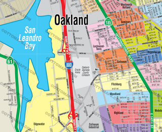 Oakland Map - PDF, vector, royalty free – Otto Maps