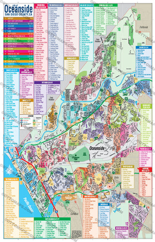 Oceanside Map, San Diego County, CA - FILES - PDF and AI, editable, ve ...