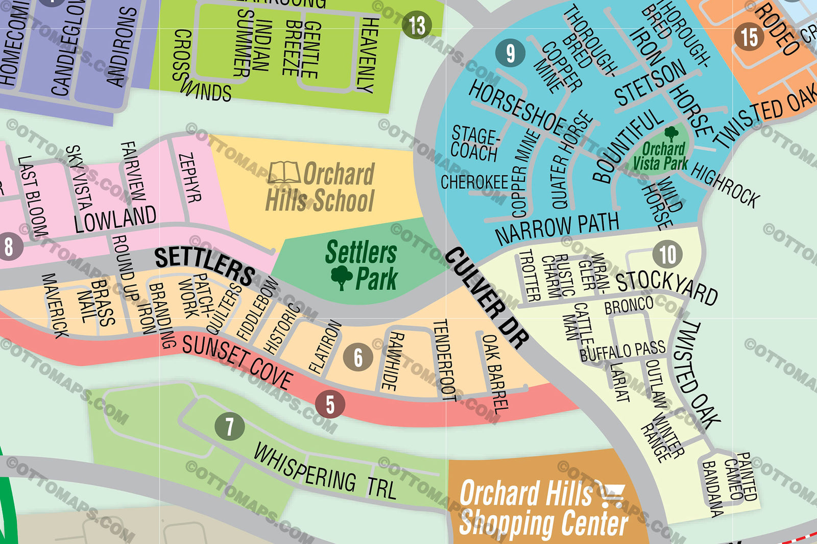 Orchard Hills Village Map, Irvine, CA - FILES - PDF and AI, editable ...