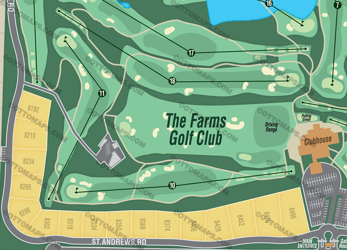 Rancho Santa Fe Farms Map and Spyglass Map with The Farms Golf Club Ma ...