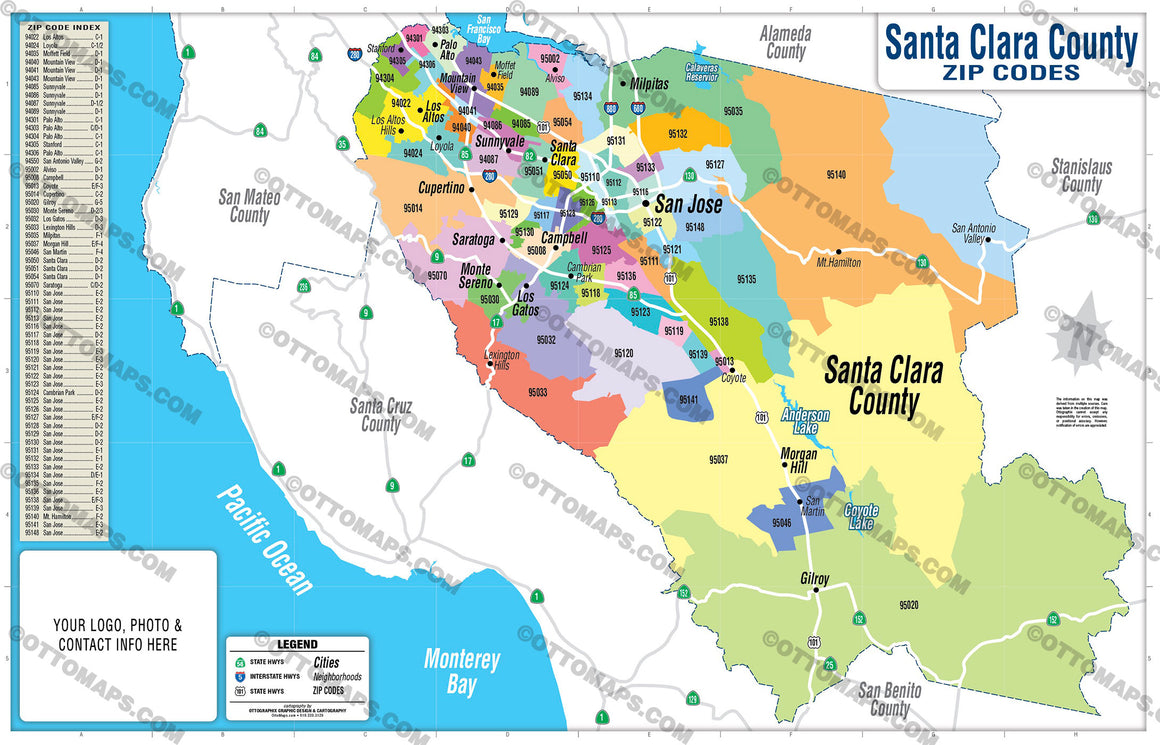 Santa Clara County Zip Code Map Otto Maps Santa Clara County Zip Code Map Otto Maps