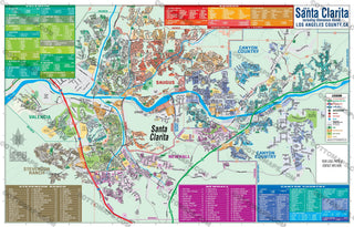 Santa Clarita Map, Los Angeles County, CA - FILES - PDF and AI, editab ...