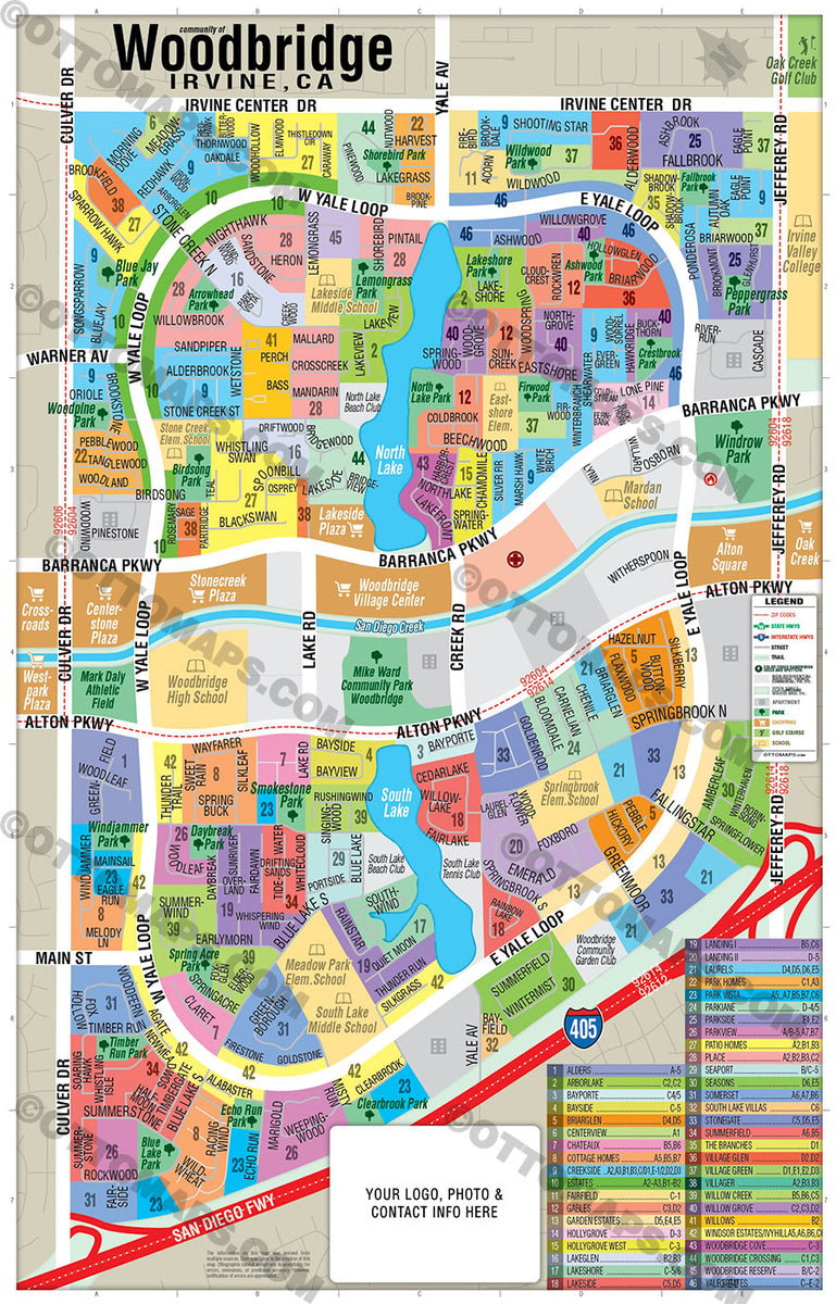 Woodbridge Map, Irvine, CA – Otto Maps
